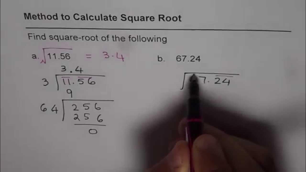 How to Calculate Square Root of Decimal Numbers Without Calculator ...