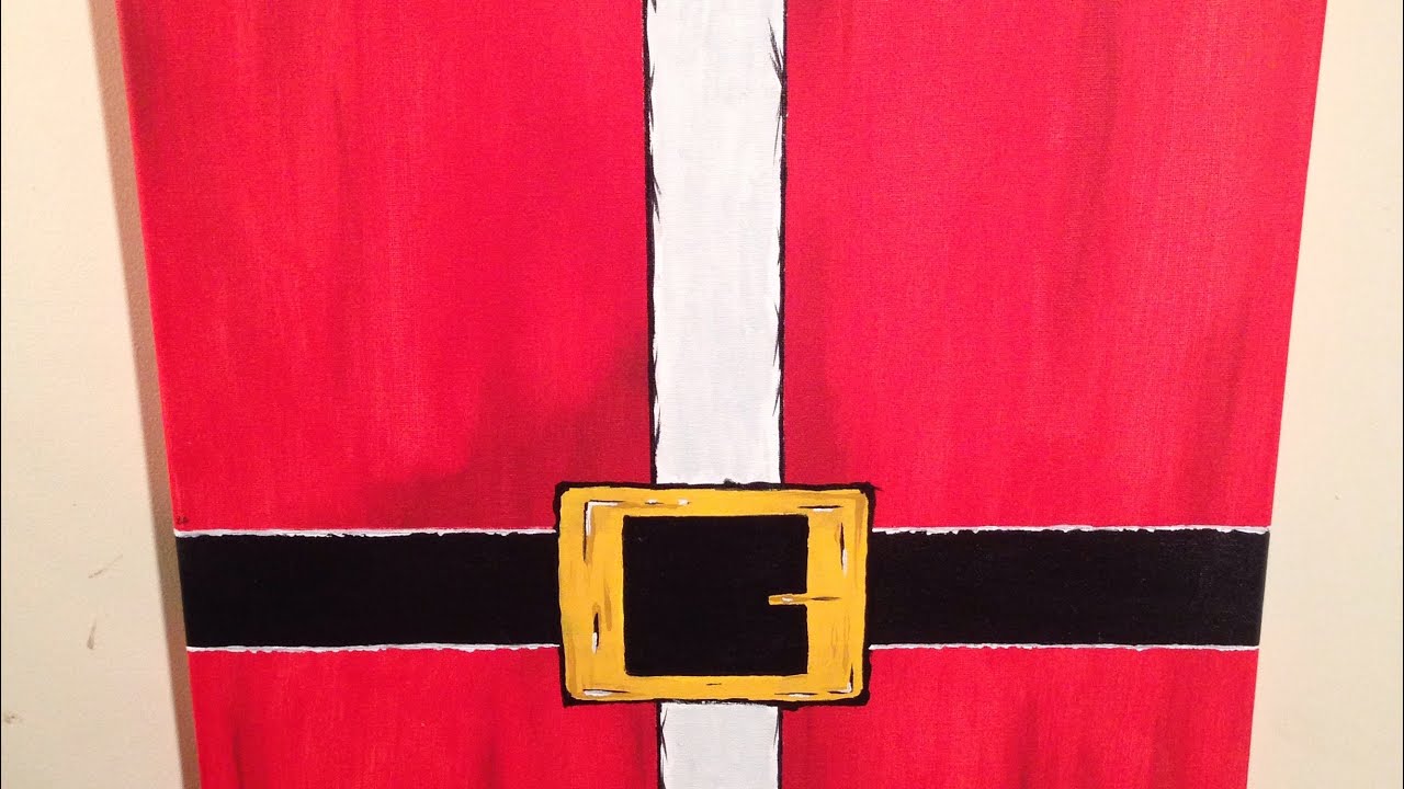 Christmas theme canvas painting - YouTube