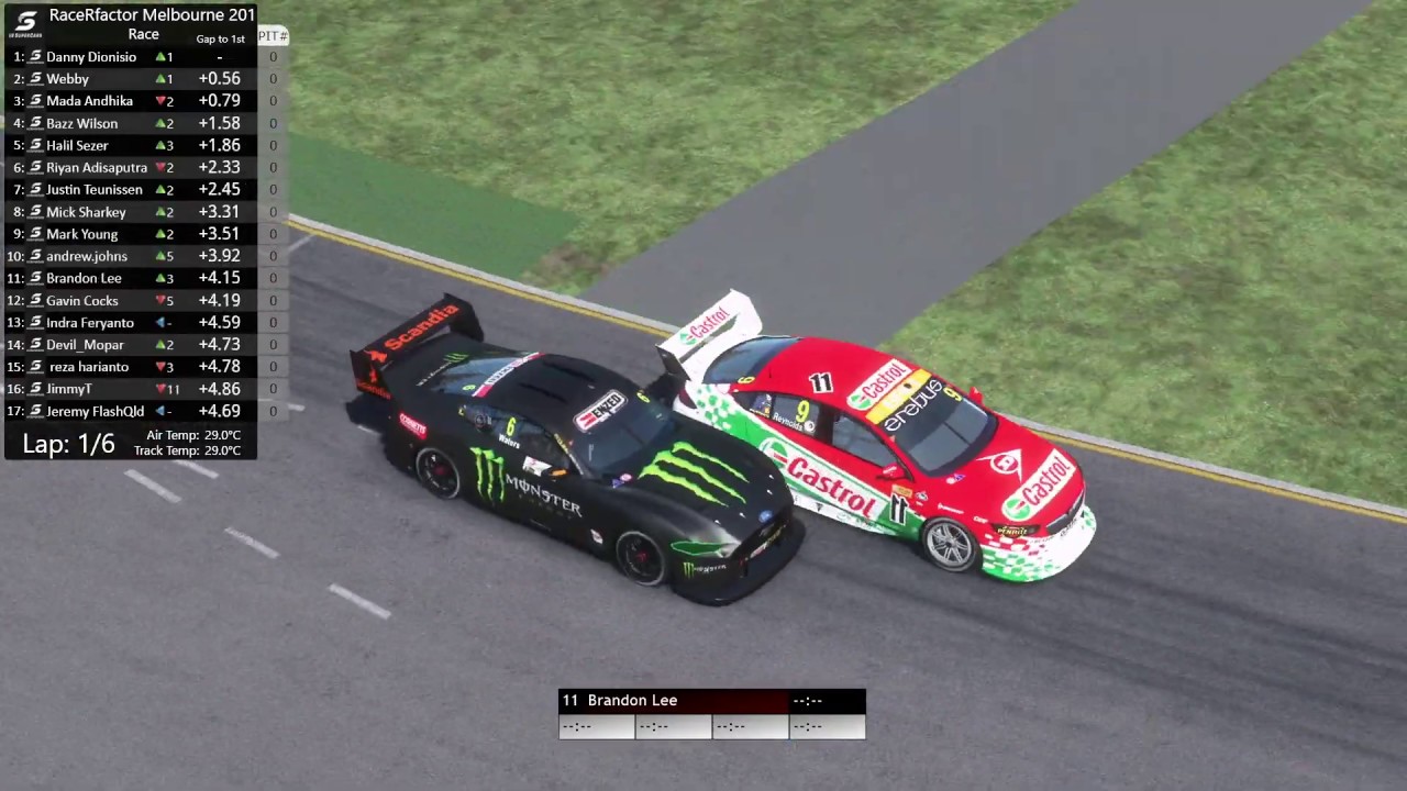 rFactor 2 FVR v8 Supercars 2019 mod Melbourne Race 1 auto TV cam 11 04 2020 - YouTube