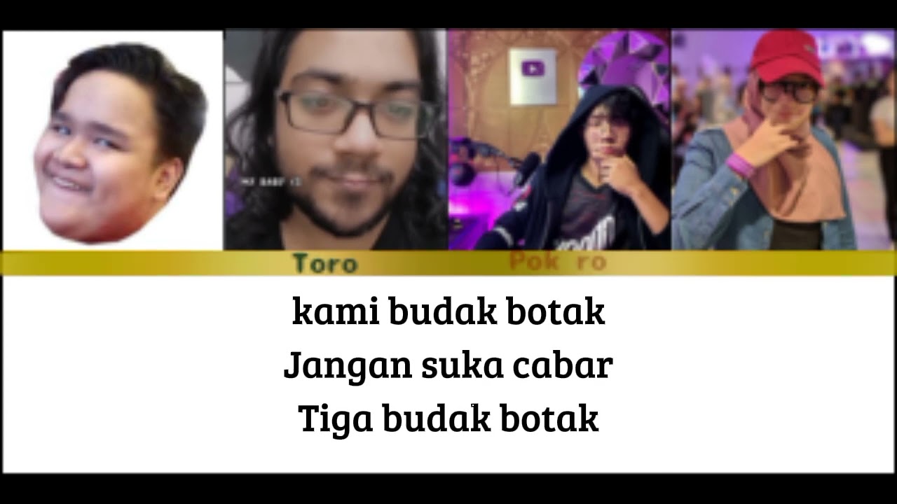 TBB - Tiga budak botak lyrics video ft. Nurul [ Equal Monster parody ...