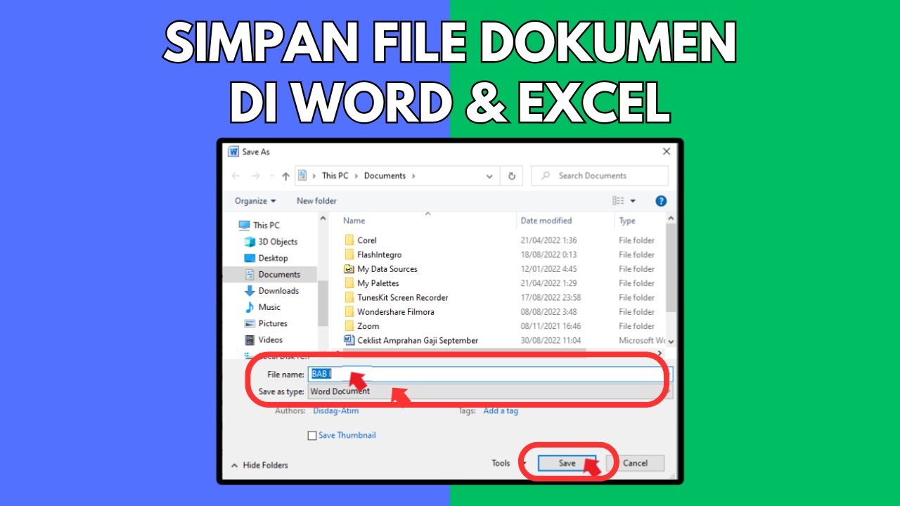 Jangan Lagi Bingung! Cara Simpan File Word & Excel Agar Rapi - YouTube