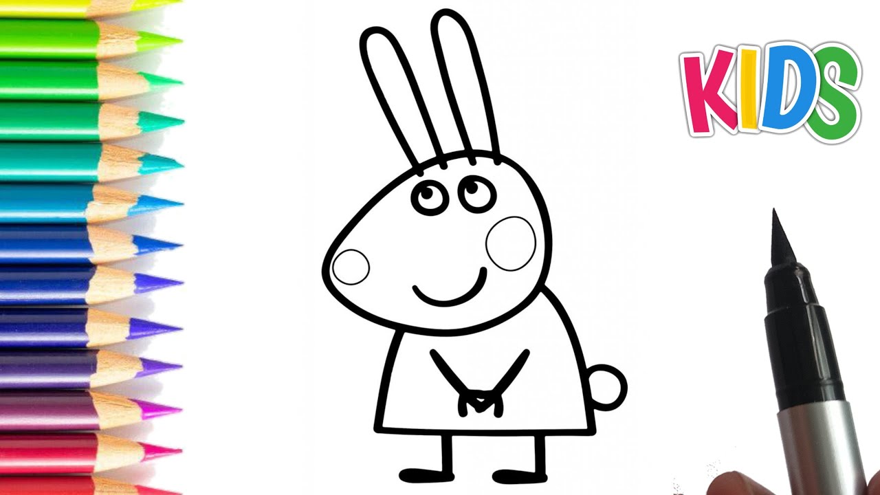 Peppa pig Drawing, painting, and coloring for kids & toddler / Let's ...