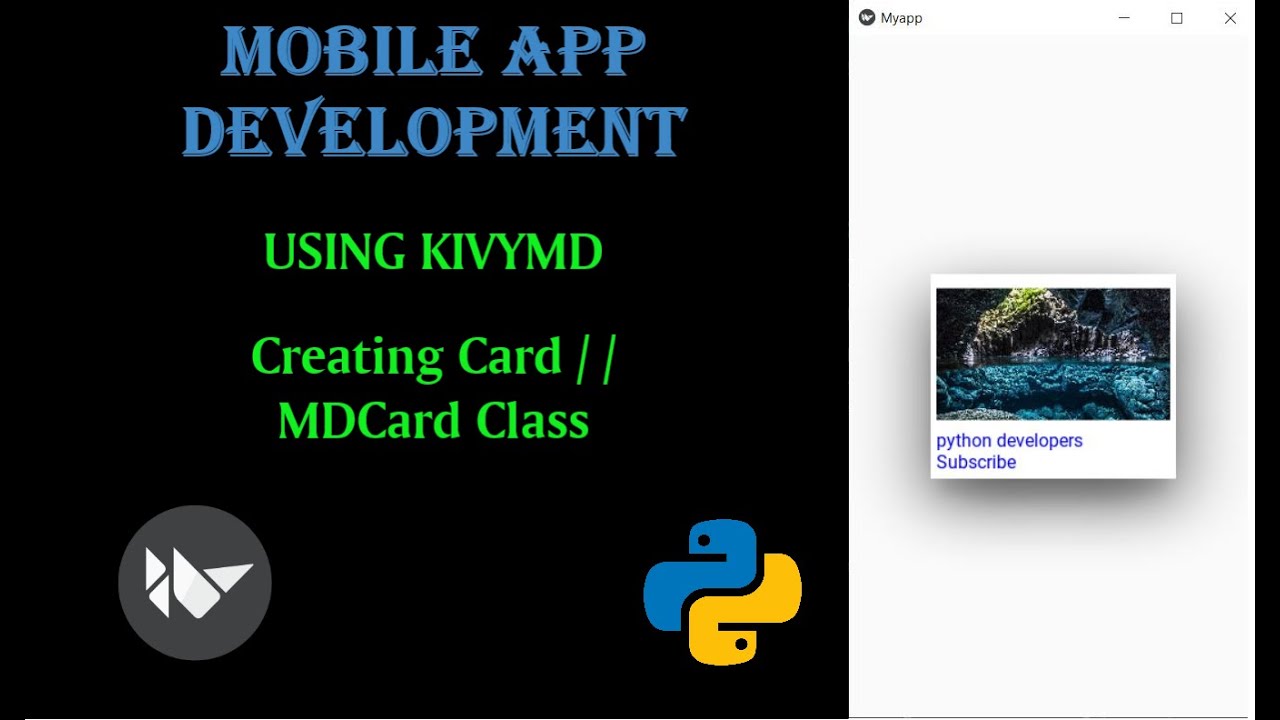 Creating Card Using Kivymd Mdcard Class Mobile App Development