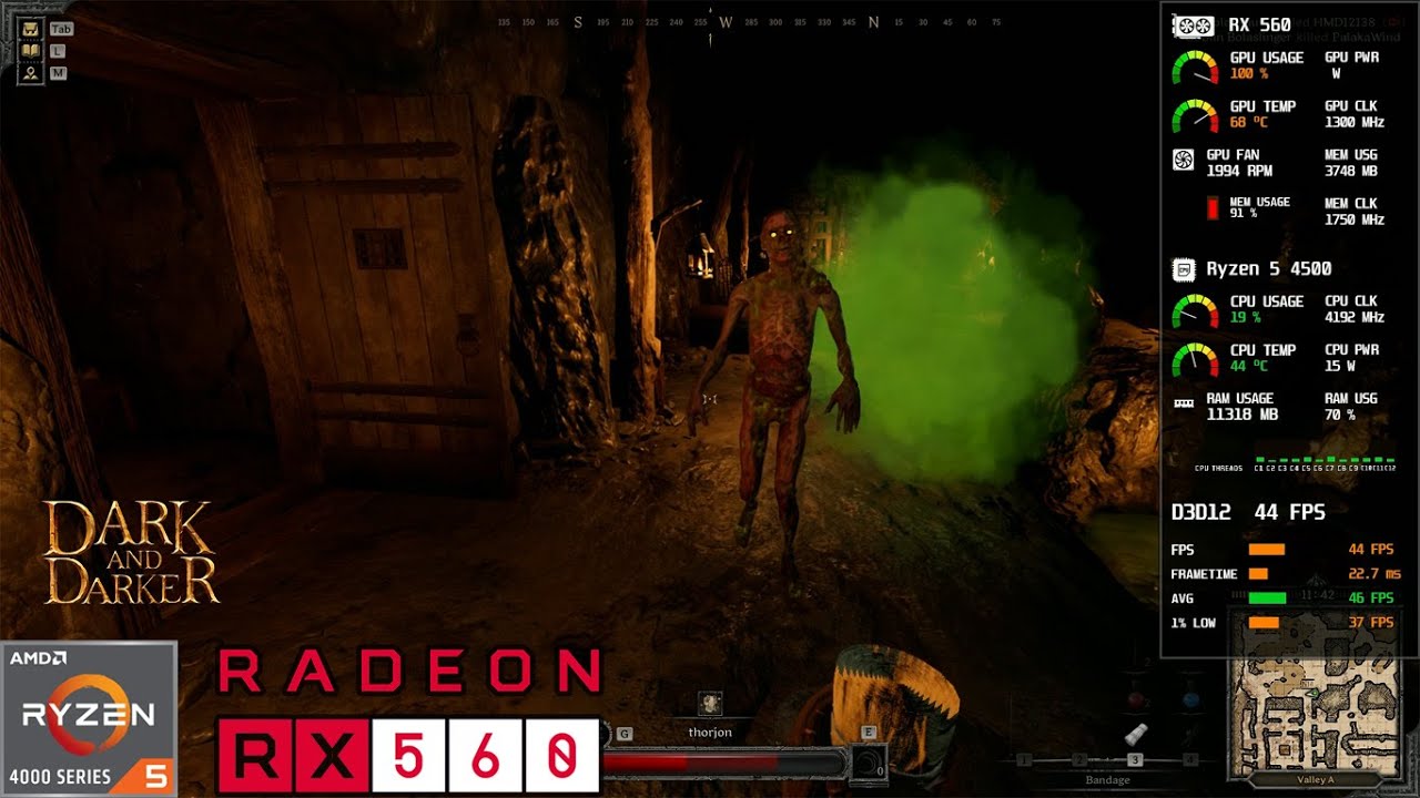 Dark and Darker | RX 560 4GB + Ryzen 5 4500 - YouTube