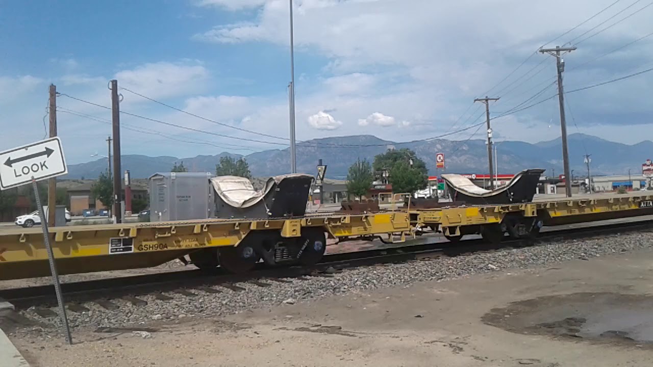 CSX Solo power flat car train - YouTube