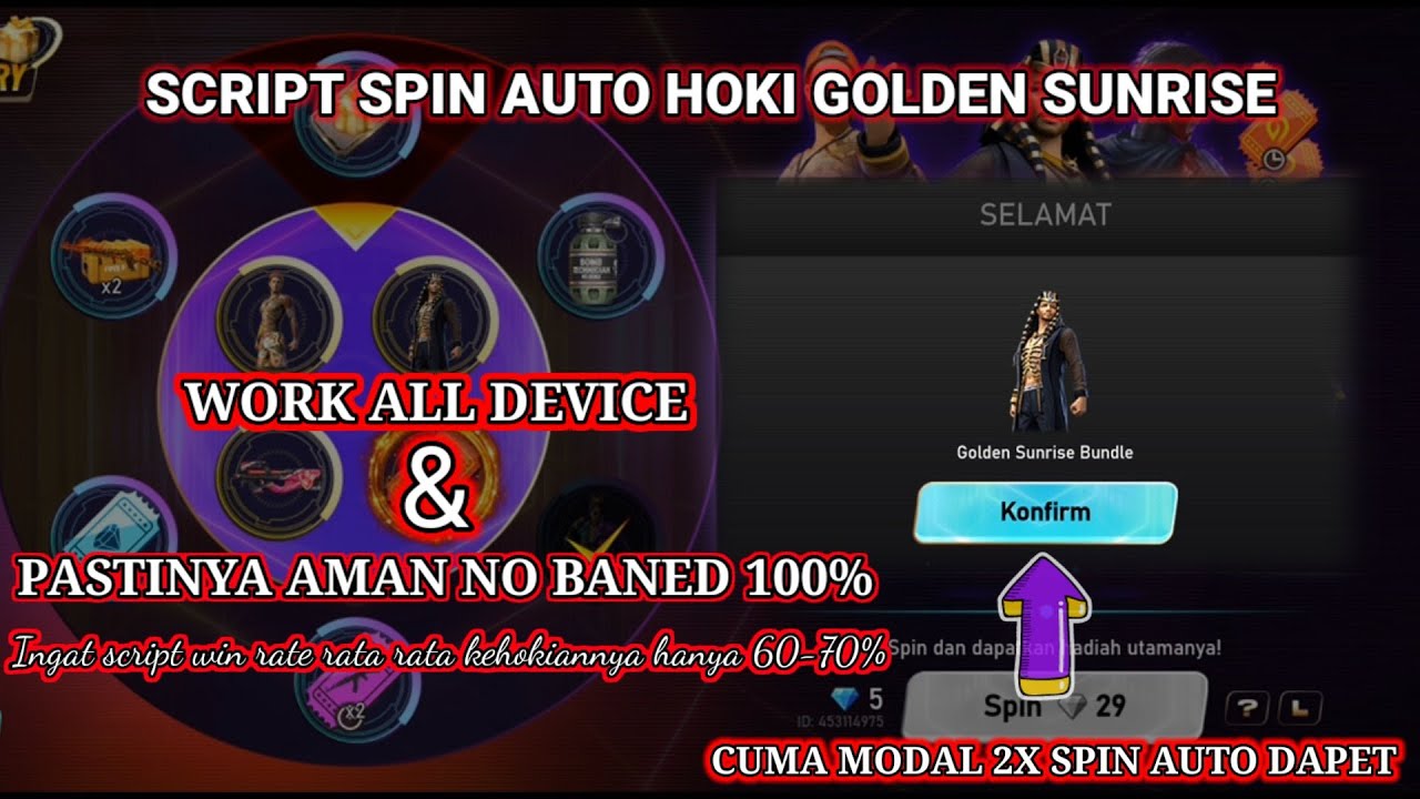 SCRIPT SPIN AUTO HOKI GOLDEN SUNRISE.script spin auto hoki garena Free ...