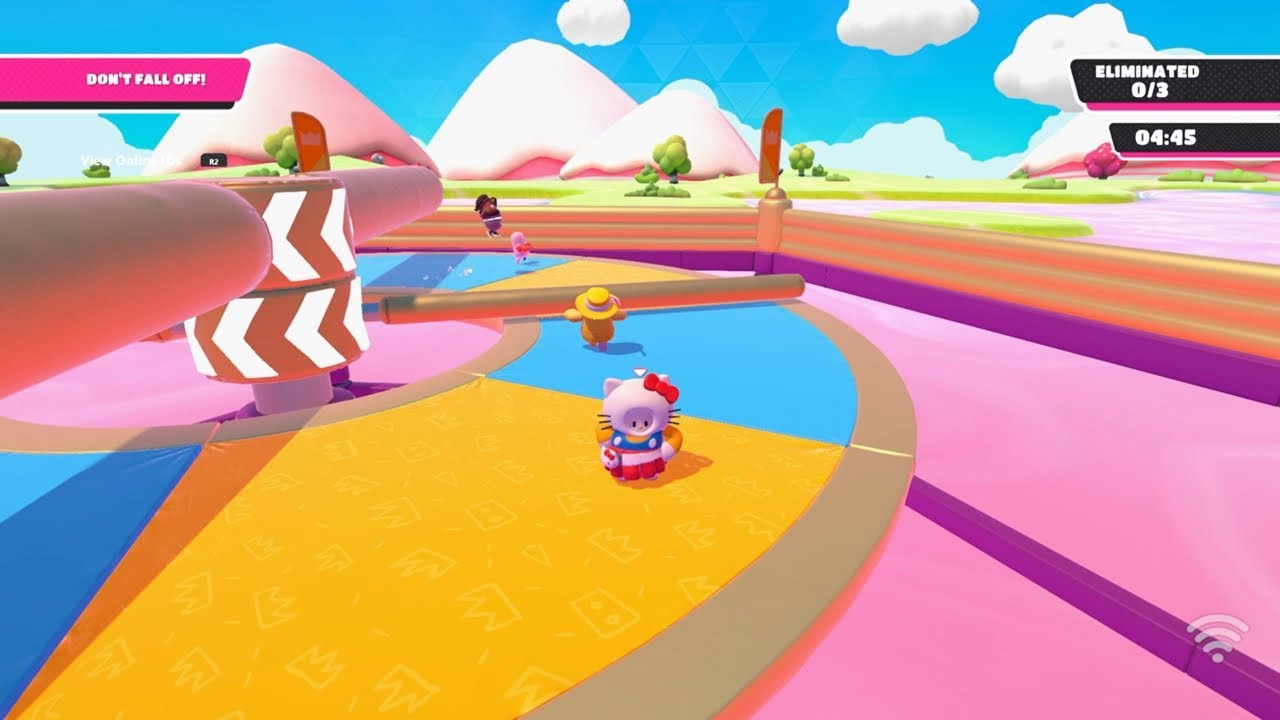 Fall Guys Cute Hello Kitty Jump Showdown Theatrics Game - YouTube