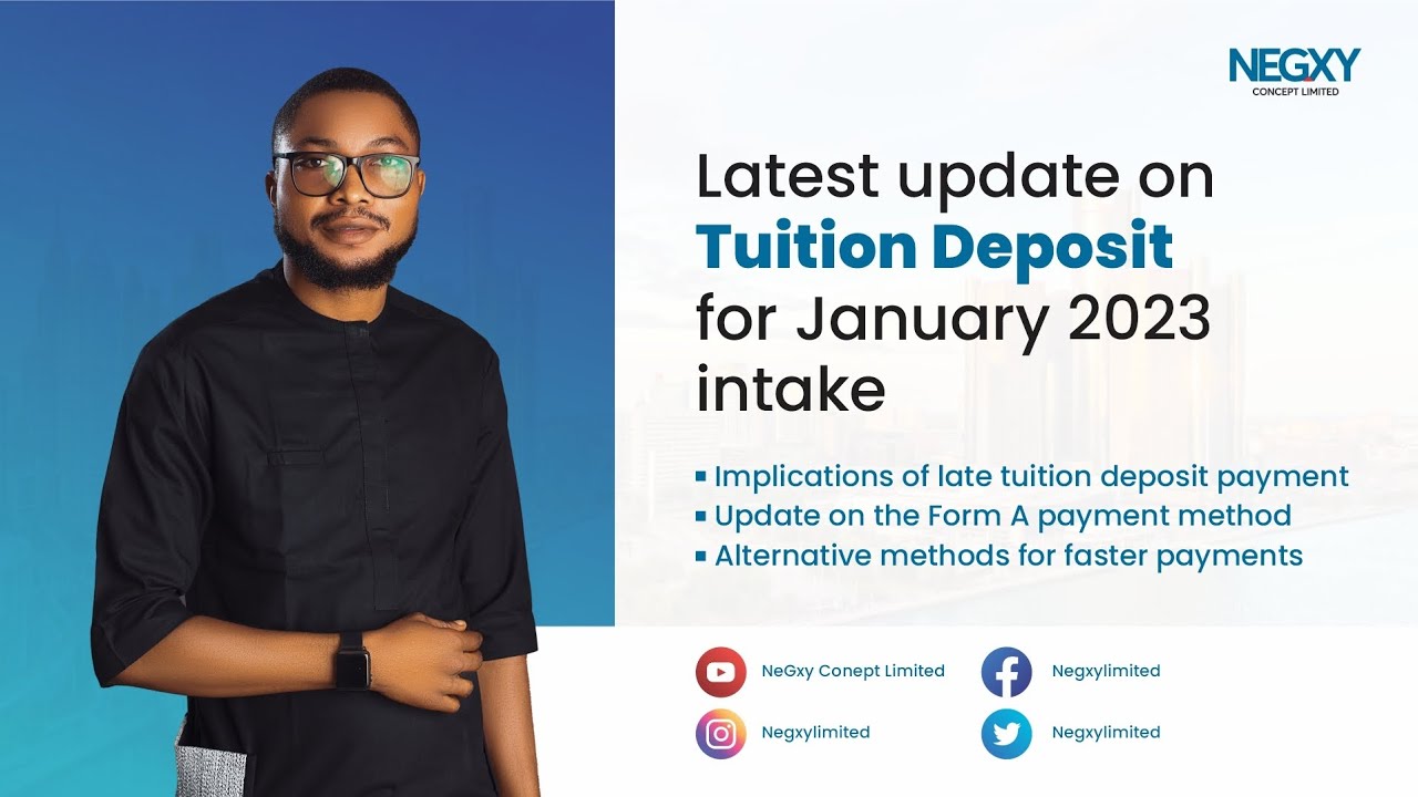 Latest Update on Tuition Deposit for January 2023 intake - YouTube