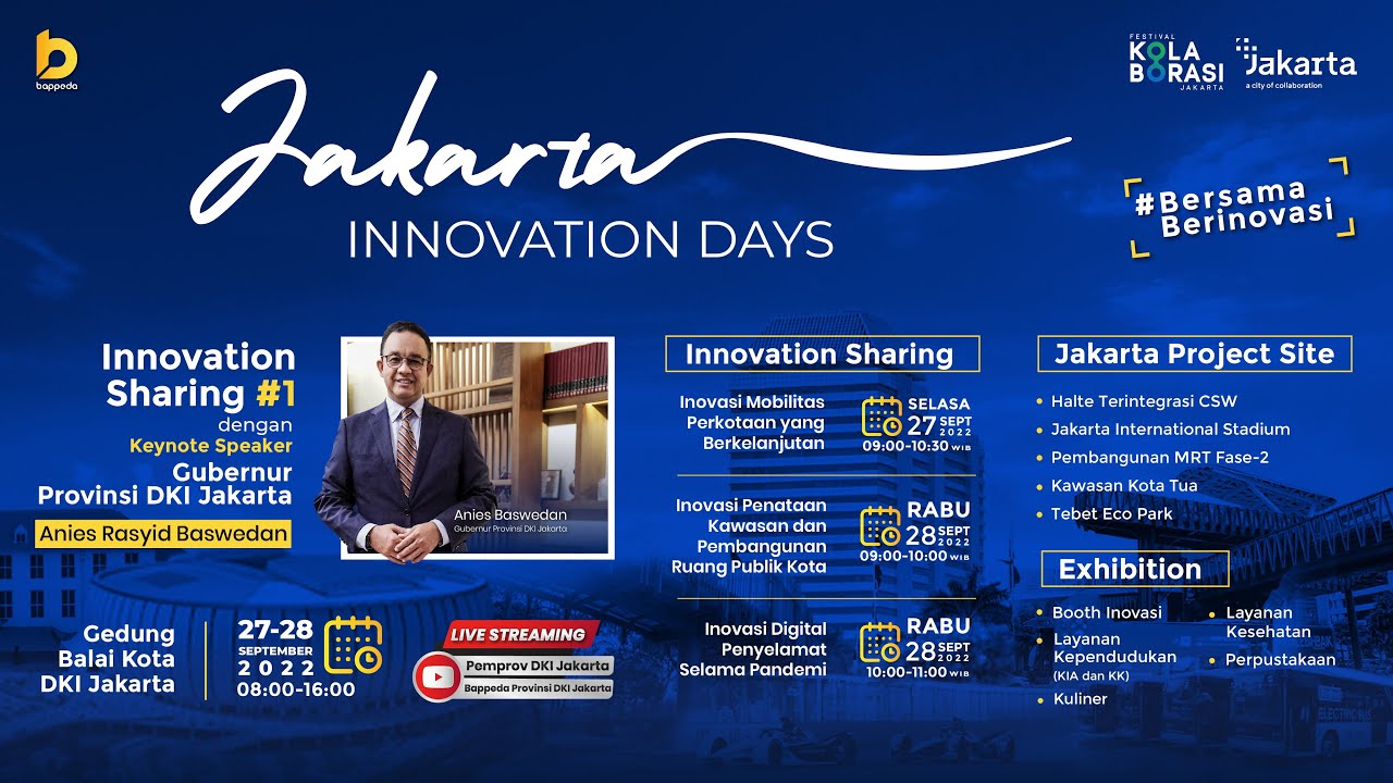 Jakarta Innovation Days 2022 #BersamaBerinovasi - Day 1: Innovation ...