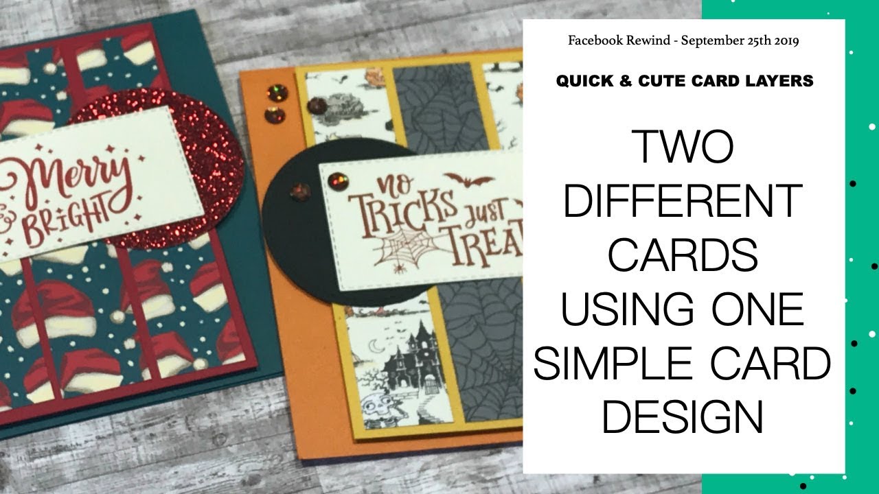 Two Different Cards Using One Card Design - YouTube