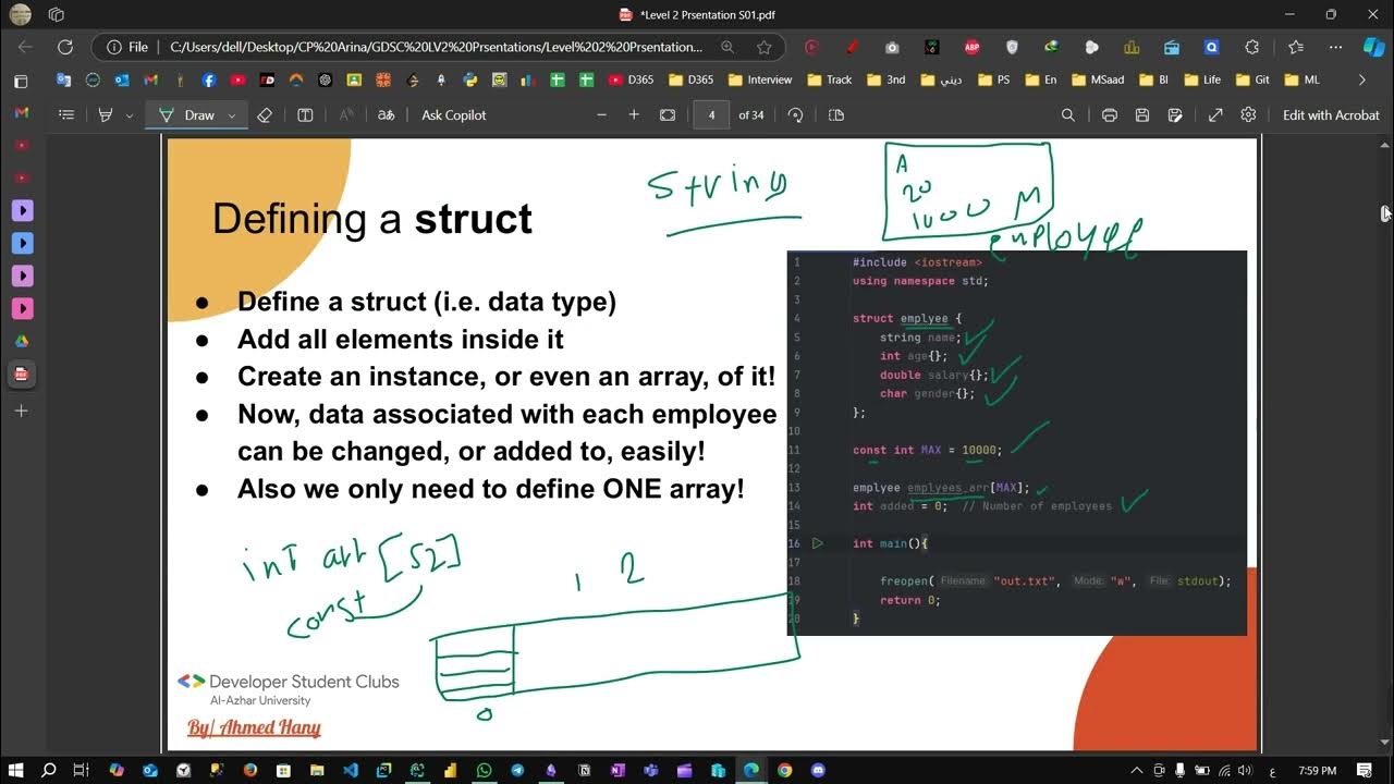 Revision On Struct and Compare Functions | GDG Training S01 - YouTube