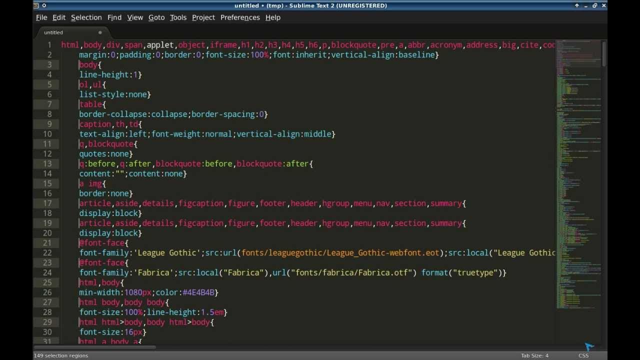 Formating CSS with Sublime Text - YouTube
