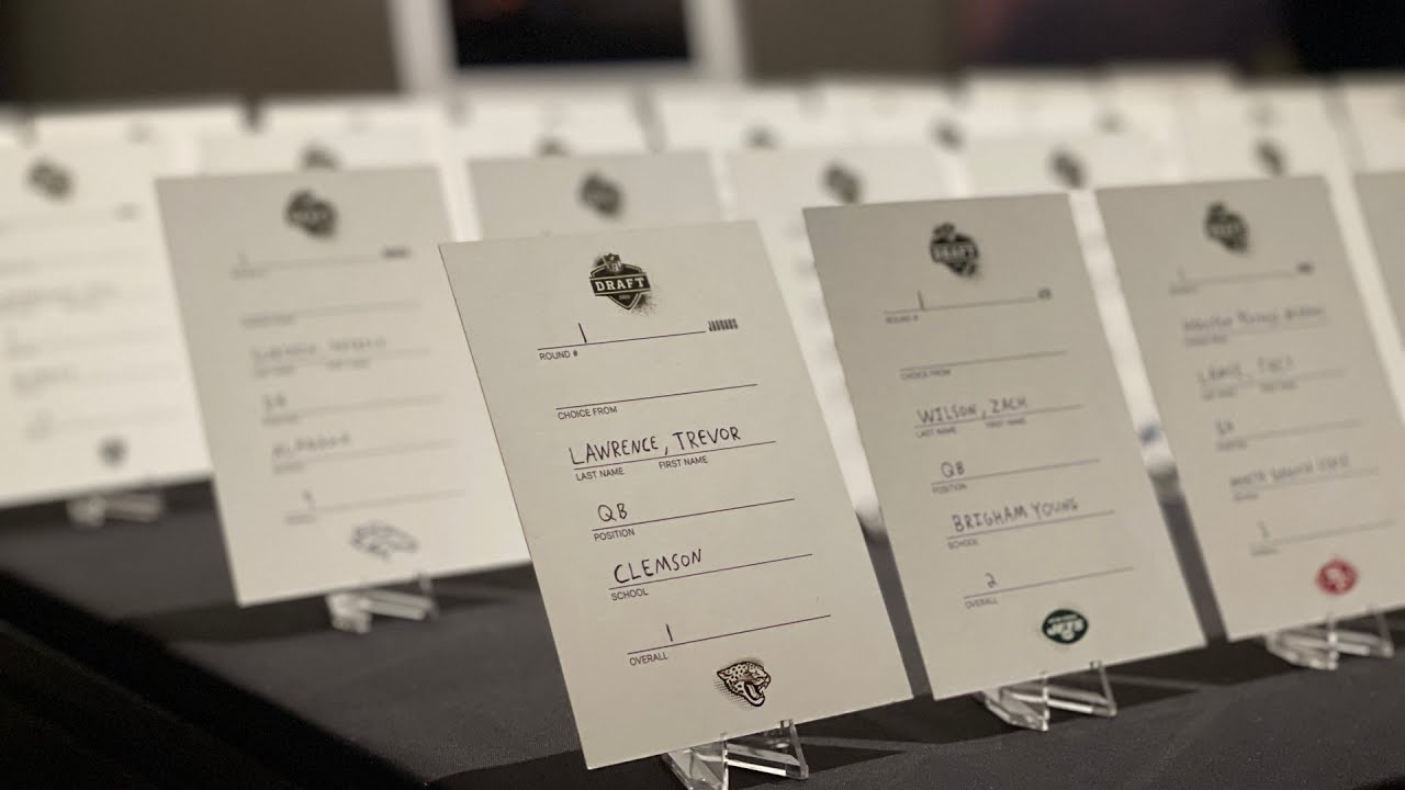 2021 NFL Draft Cards Arrive at the Hall - YouTube