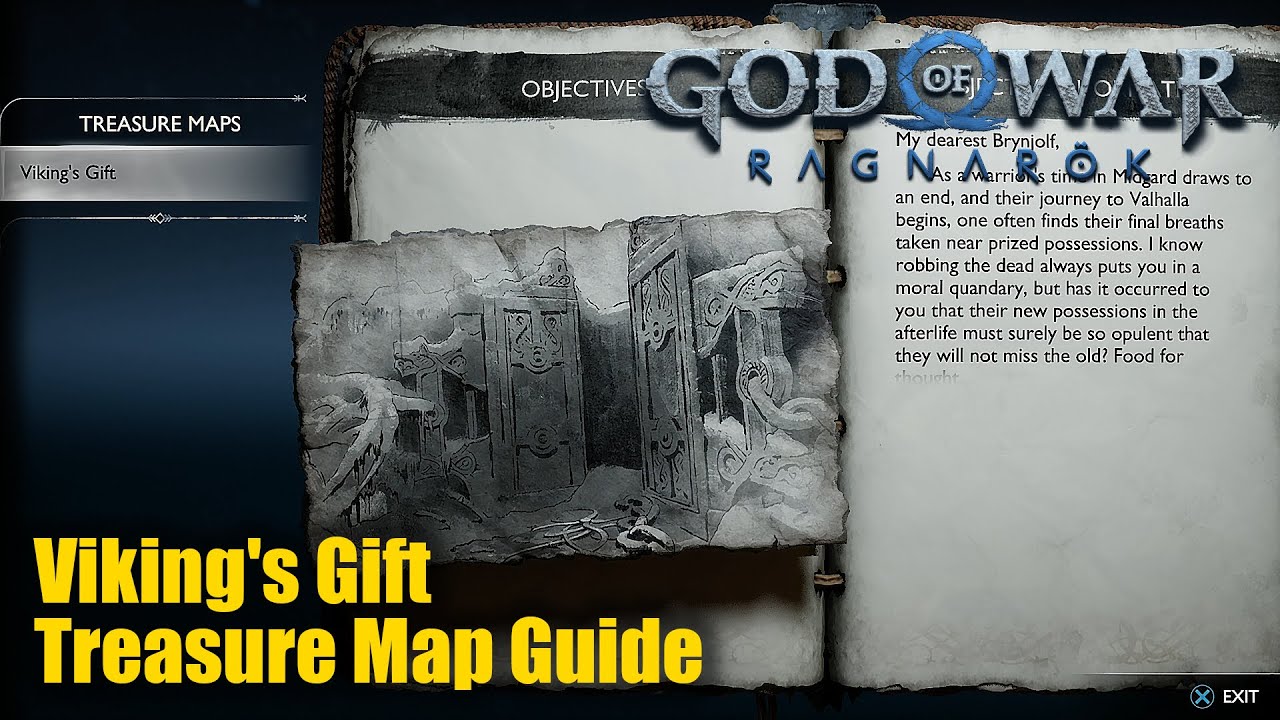 God of War Ragnarok - Viking's Gift Treasure Maps and Buried Treasure ...