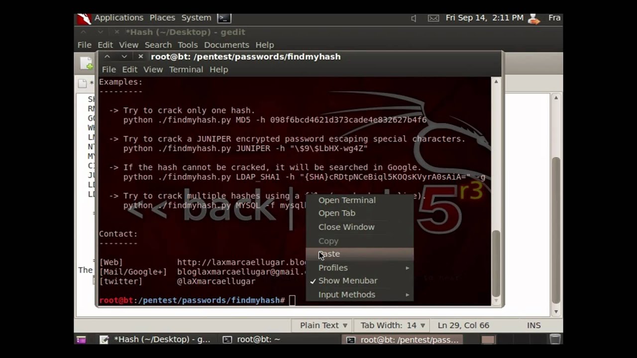 How To Decrypt Any Hash Using Backtrack 5 Findmyhash Youtube