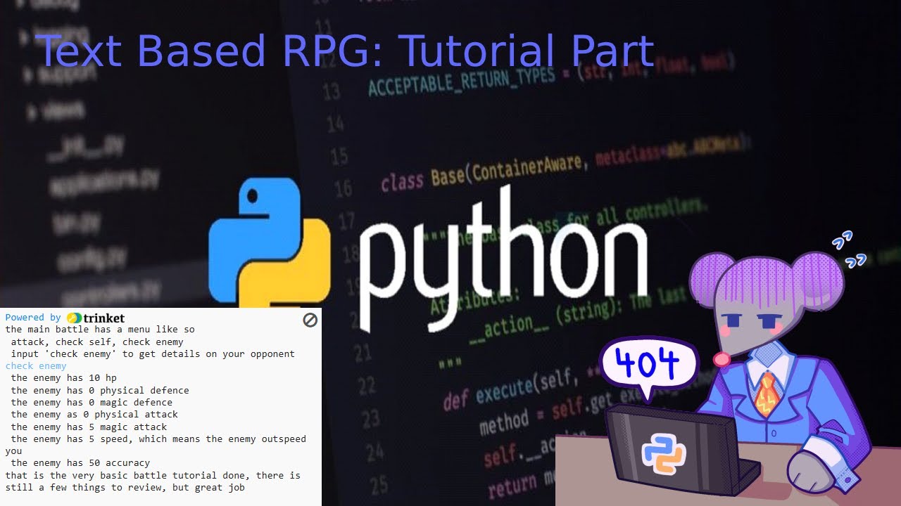 Text Based RPG: Tutorial Part 4 - YouTube