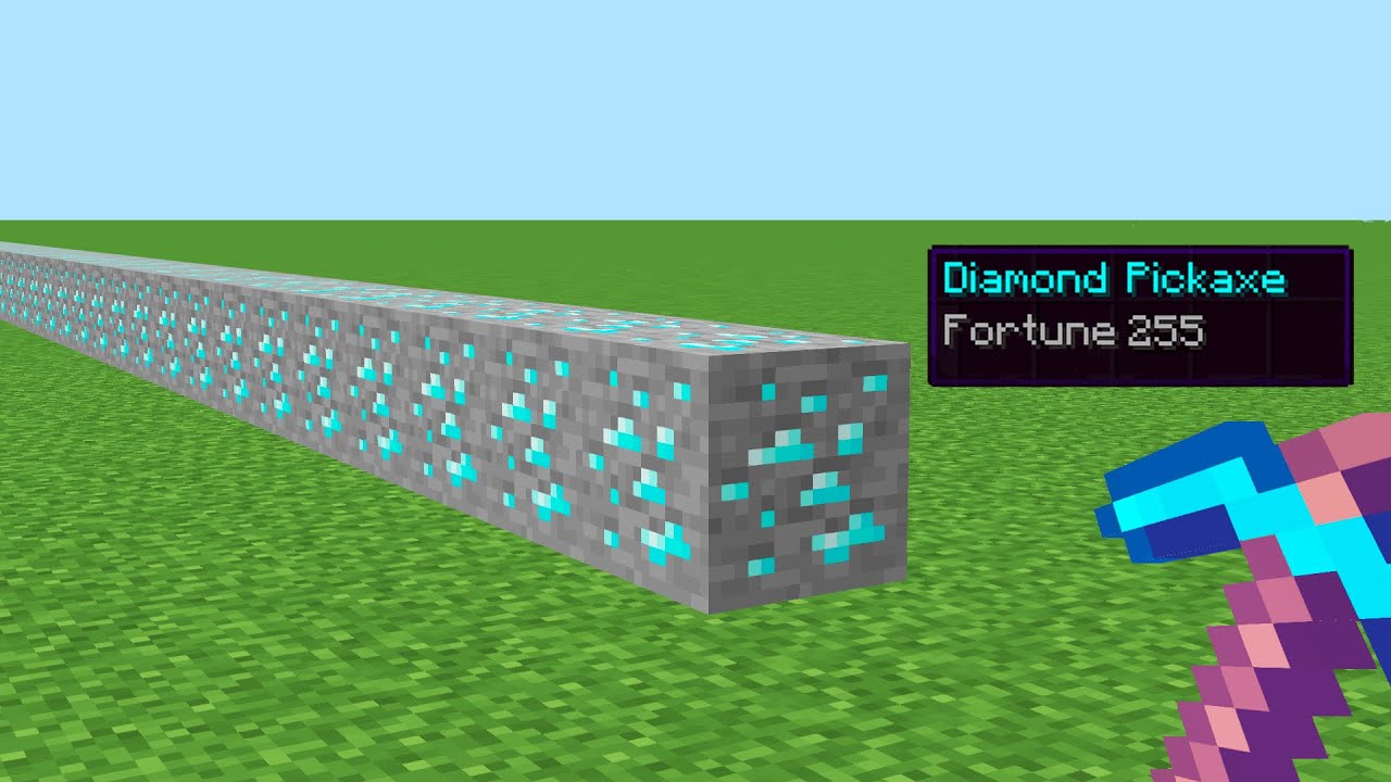 how many diamonds you will get with 255 level fortune pickaxe ? - YouTube