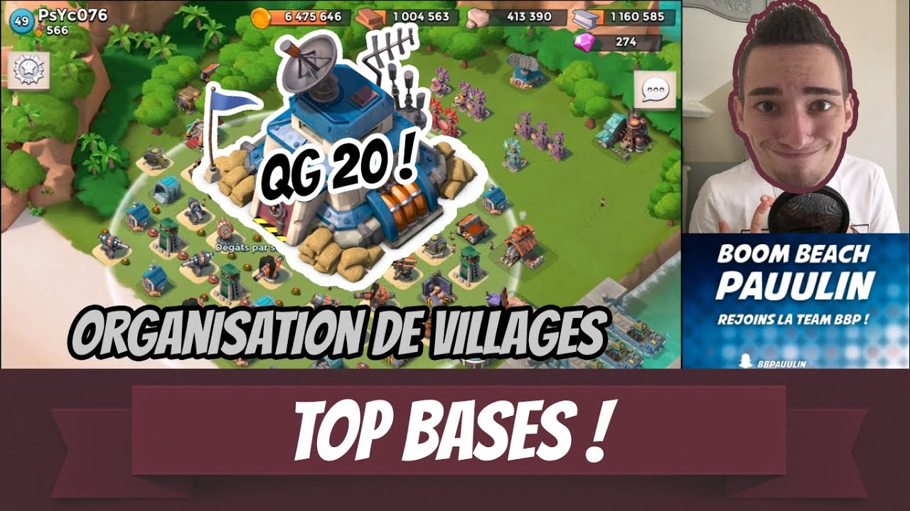 BOOM BEACH FRANÇAIS | TOP BASES ! #3 ORGANISATION DE VILLAGES - QG 20 ...