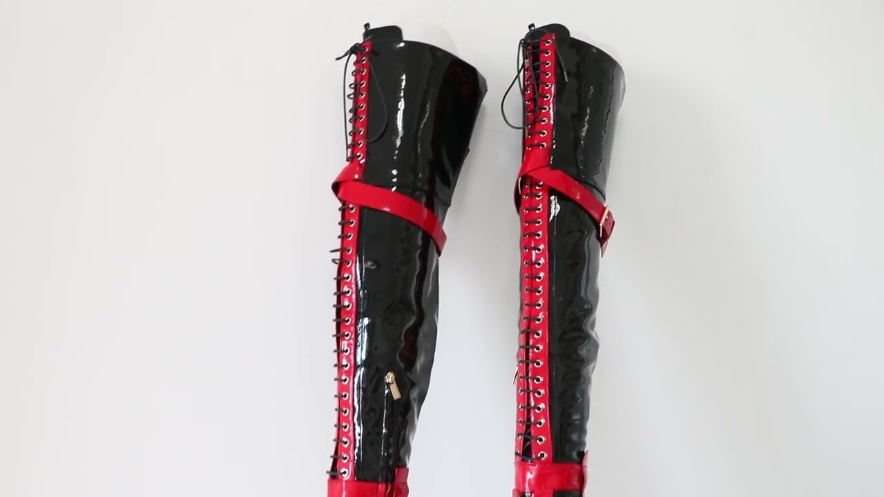 Sorbern 22Cm Metal High Heel Fetish Drag Queen Boots Unisex Genuine ...