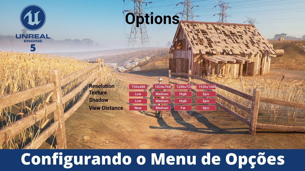 Configuração do Menu de Opções do Jogo - Tutorial Unreal Engine 5 - YouTube