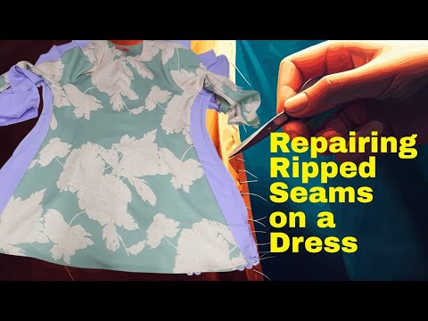 Repairing Ripped Seams on a Dress - YouTube