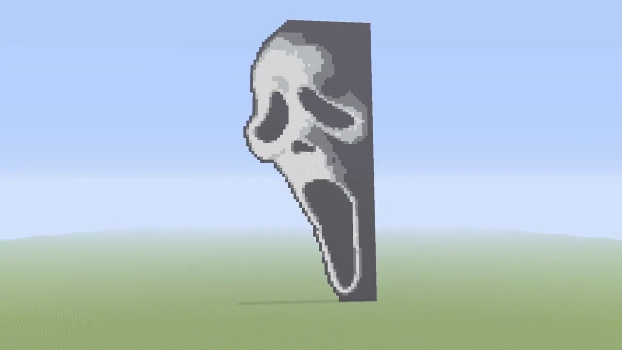 Minecraft - Ghostface Pixel Art - YouTube