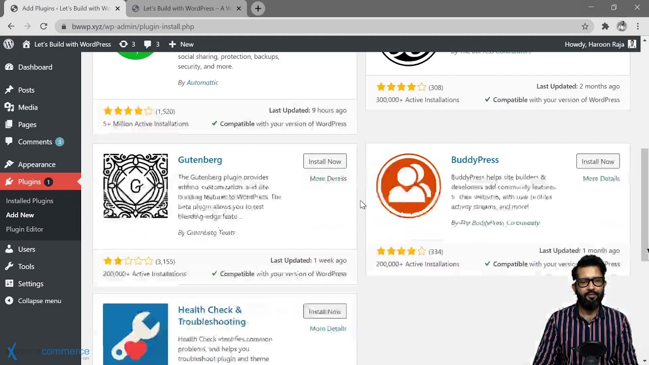 15: Installing themes and plugins | Wordpress | VBC Extreme Commerce ...