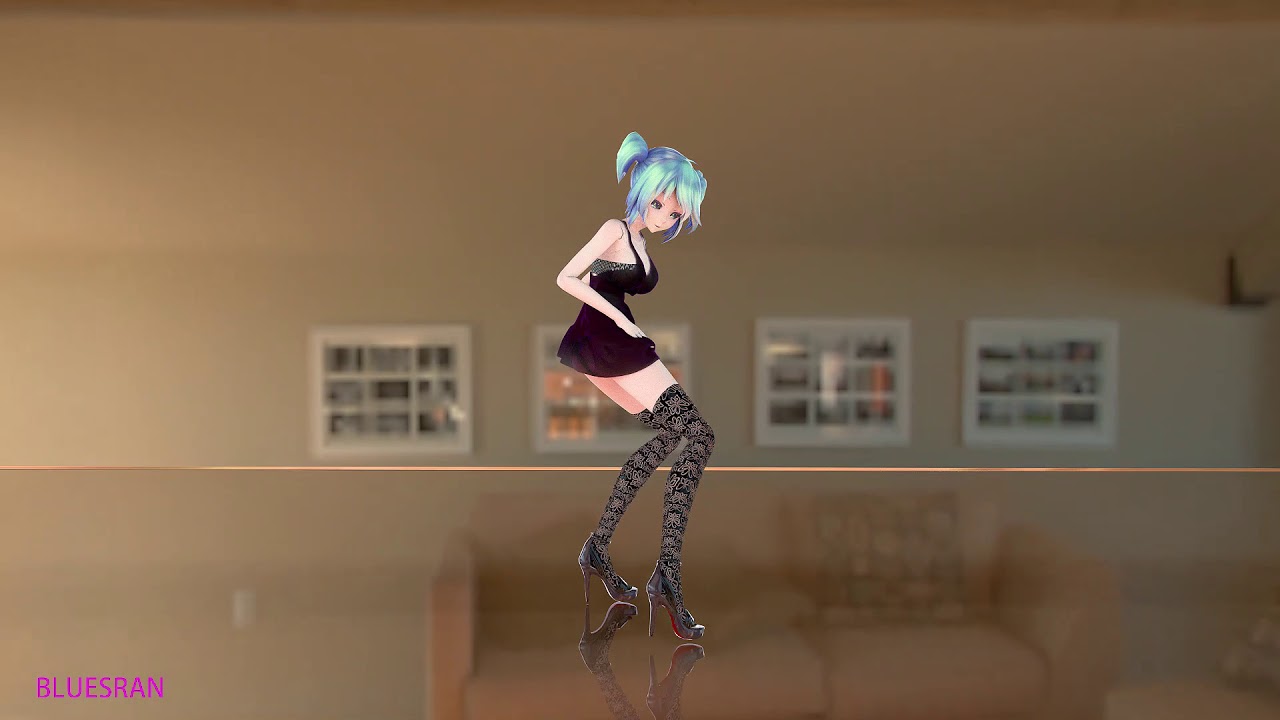 【MMD/C4D/布料解算/黑丝长腿miku】公主殿下不要玩火哦！ - YouTube