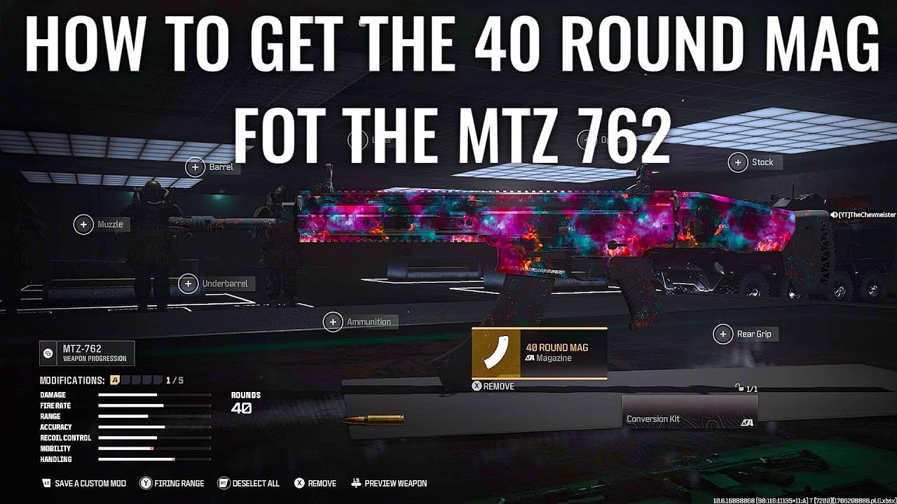 How To 🔓Unlock the *40 ROUND MAG* (GLITCH) For the MTZ 762 in Warzone ...