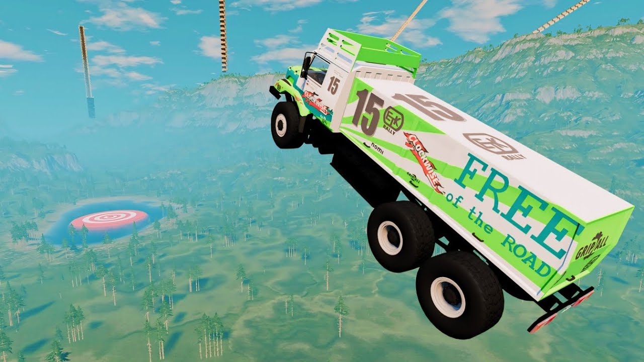 DRIVING OFF THE BIGGEST MEGA RAMPS #35 /BEAMNG DRIVE @beamng ...