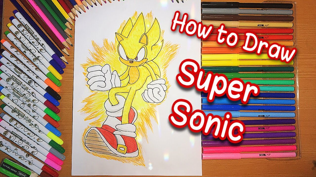 How to Draw Super Sonic || Easy Drawing & Coloring tutorial || with ...