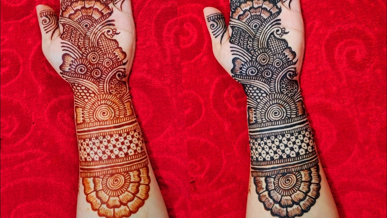 Wedding special mehndi | semi bridal mehndi design for front hand ...