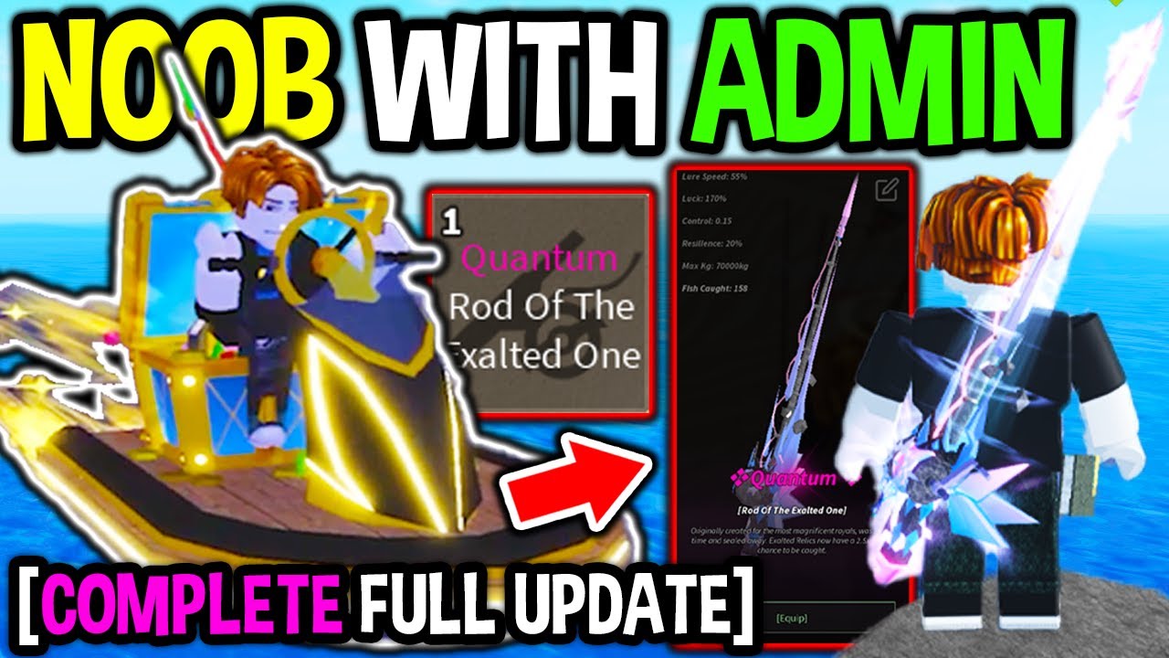NOOB RESTARTS With ADMIN and COMPLETES ENTIRE UPDATE in Roblox Fisch ...