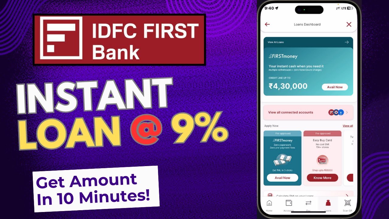 💥IDFC First Loan | Personal Loan @ 9% interest rates | 2024 - YouTube