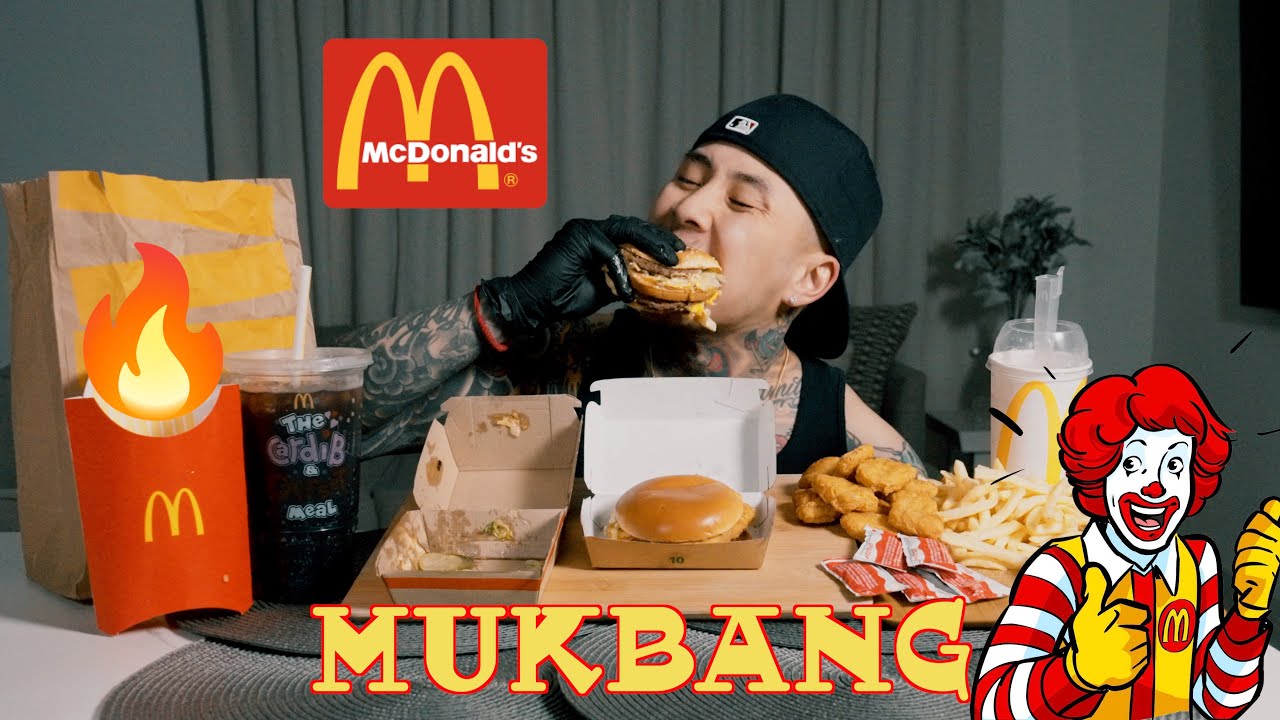MUKBANG Eating McDonalds - Big Mac, Chicken Nuggets, McChicken, Fries ...
