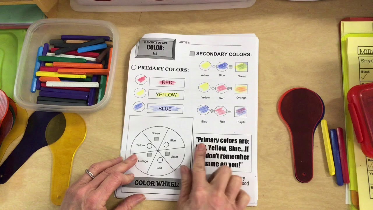 1st grade packet color lesson - YouTube