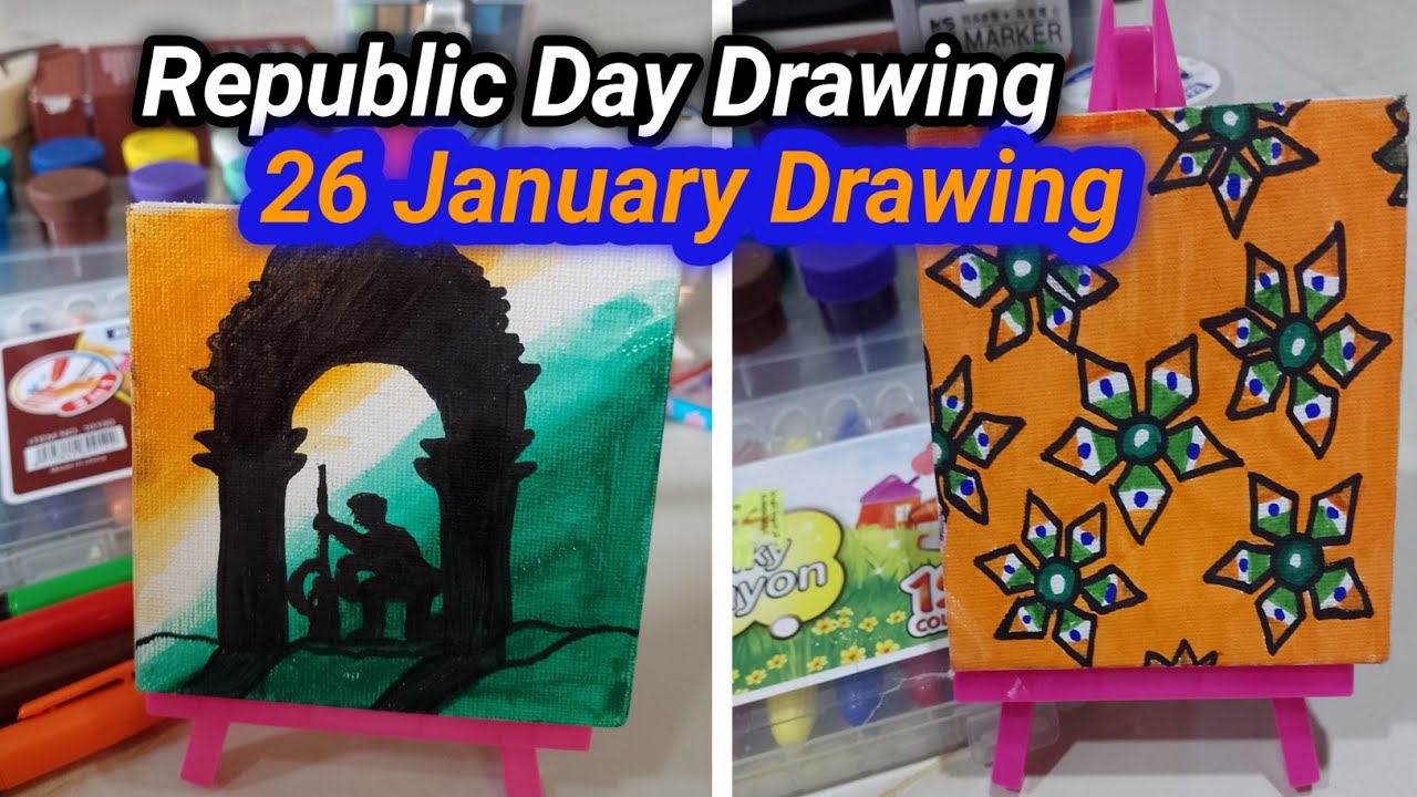 Republic Day Drawing / How to Draw 26 January Drawing Easy Step by Step ...