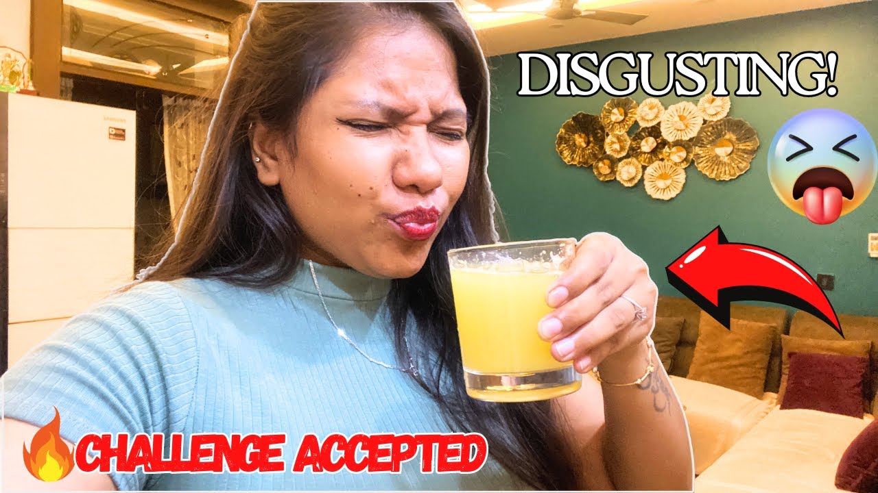Tried the Most Disgusting Juice Challenge! 😱Himani Sachan Vlog - YouTube