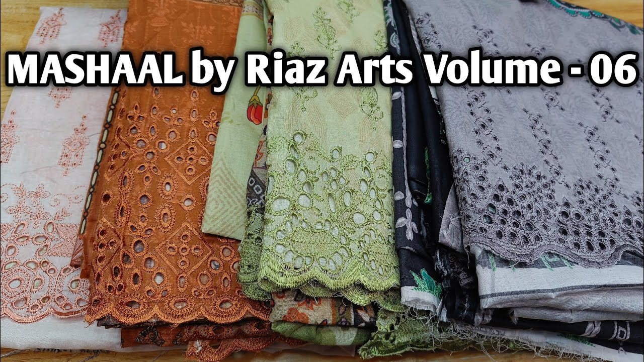 MASHAAL by Riaz Arts Volume -06 | Digital Print Embroidered Lawn | Lawn Voil Dupatta || Cotton ...