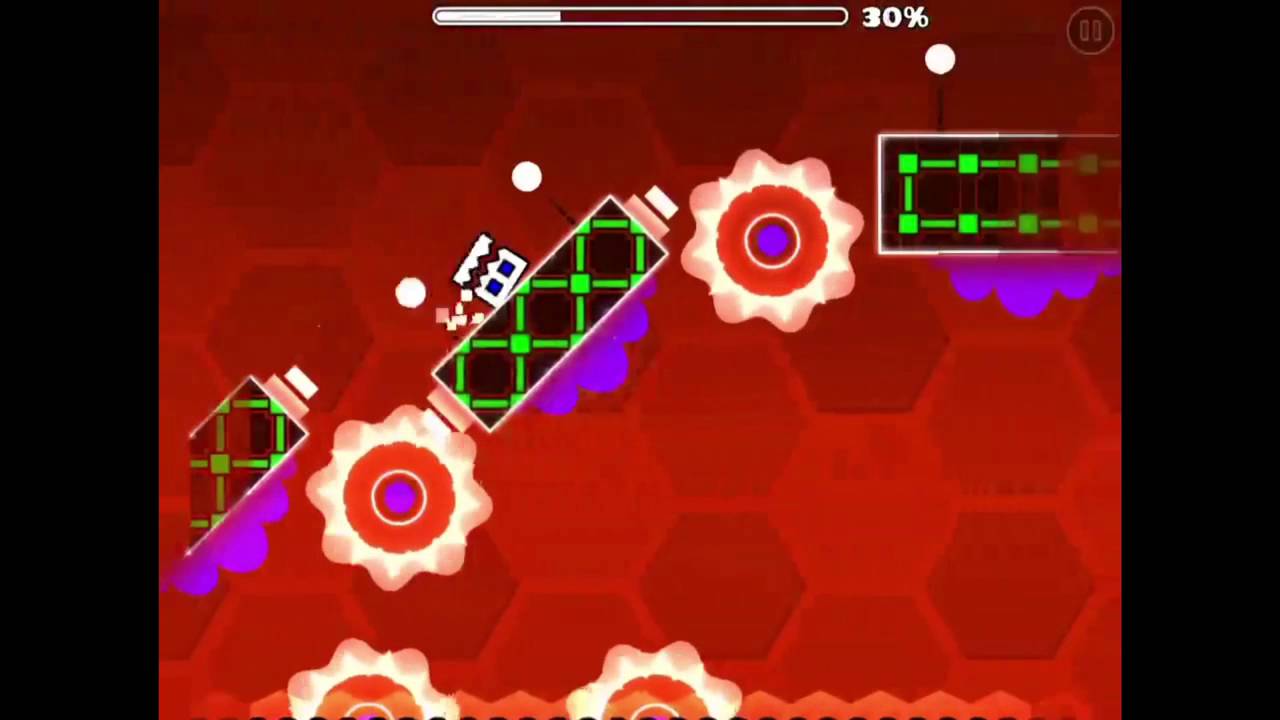 Geometry Dash Level 16 "Hexagon Force" 100% complete All 3 Secret Coins ...