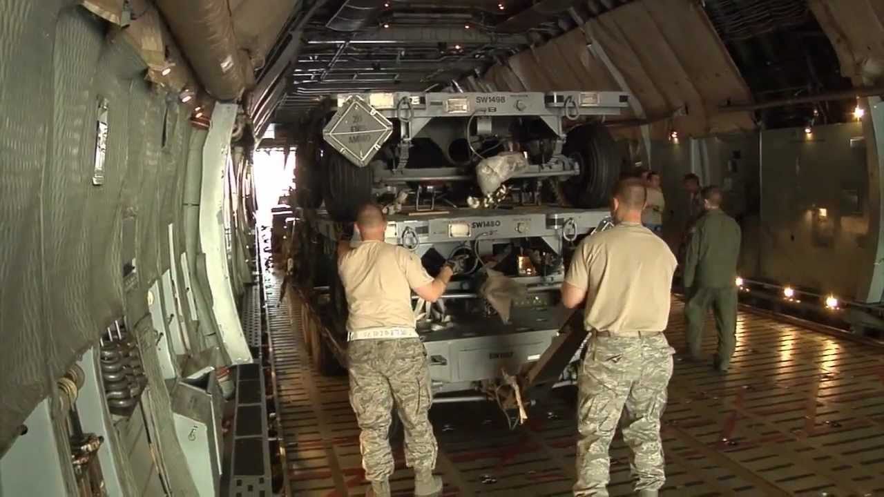 C-5 Cargo Plane being Loaded at Shaw Air Force Base, S.C. - YouTube