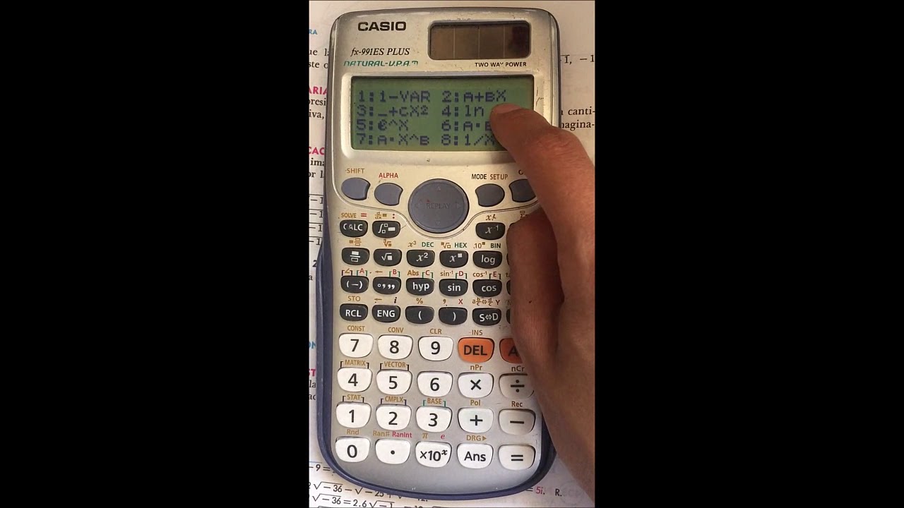 ¿Cómo encontrar el coeficiente de pearson en Casio fx-991es plus? - YouTube