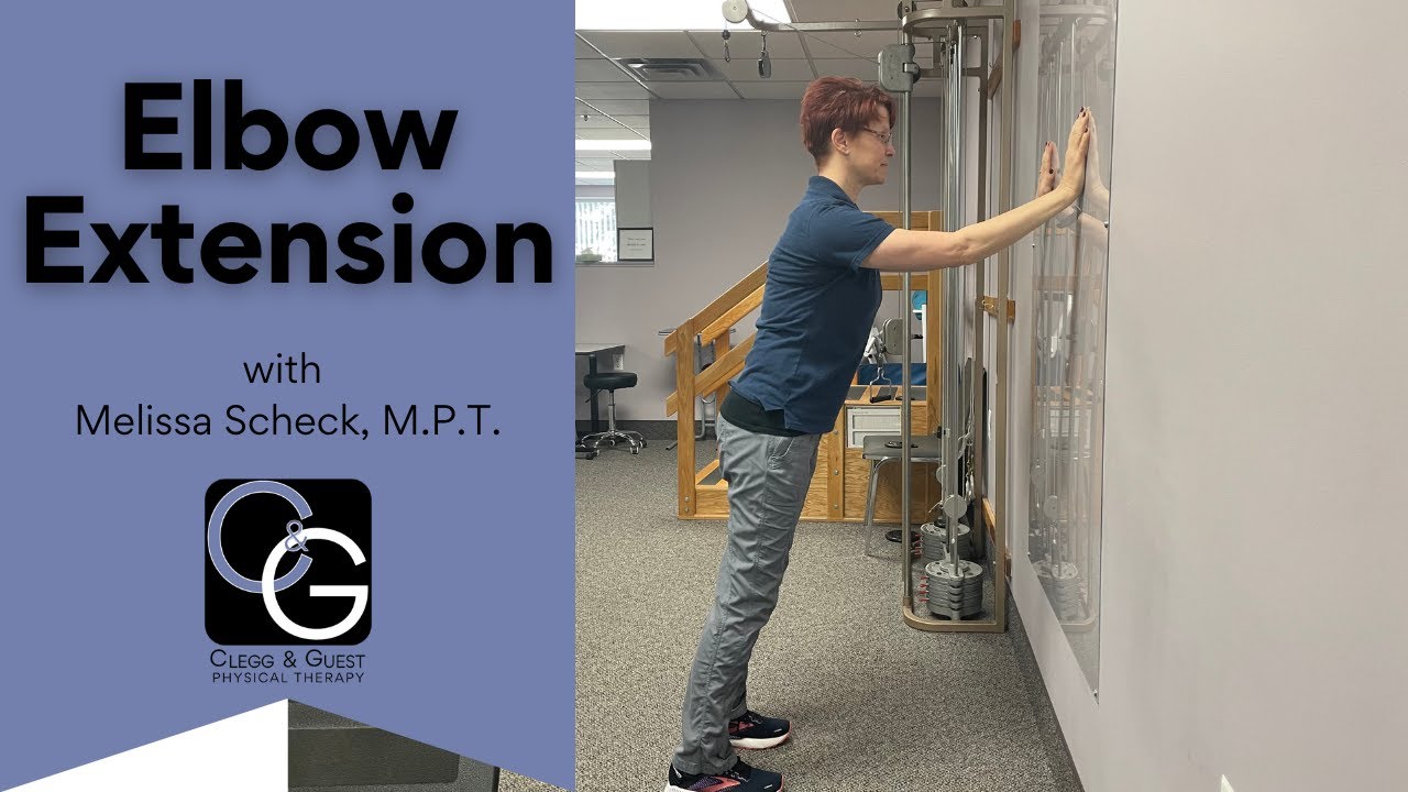 Elbow Extension on the Wall with Melissa - YouTube