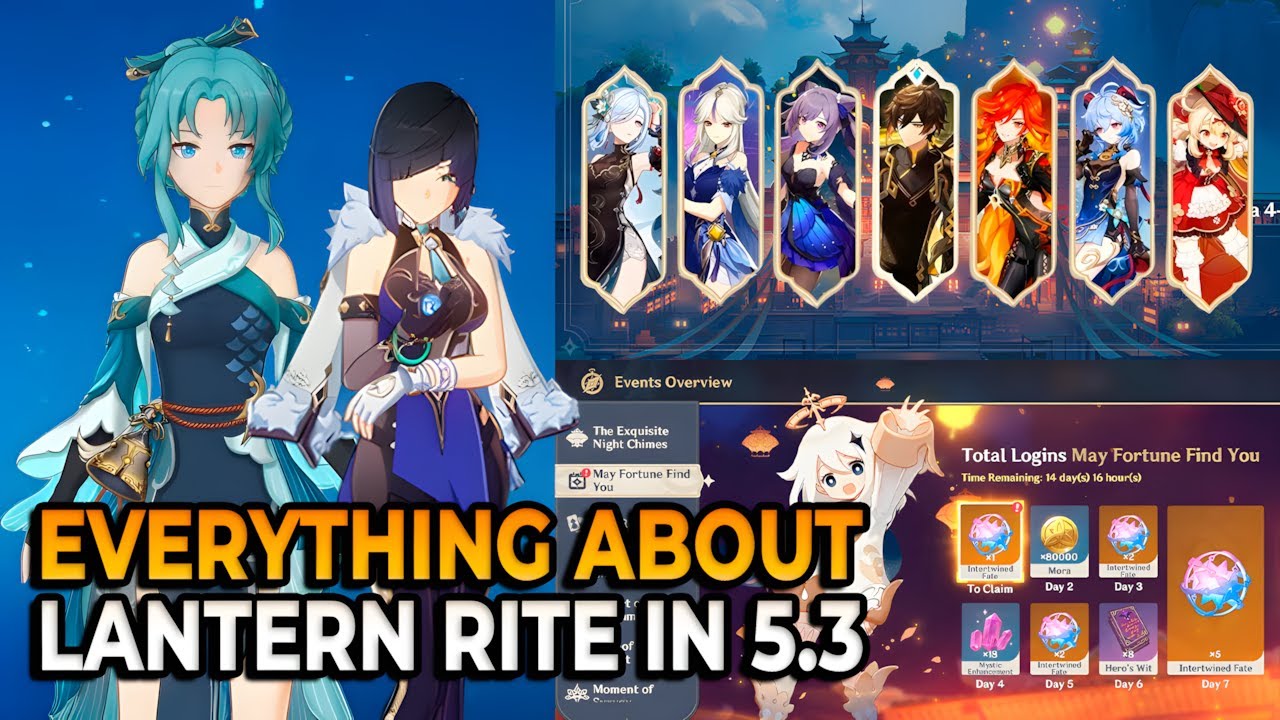 NEW UPDATE! 5.3 NEW SKIN FOR YELAN AND ZHOGNLI? | LANTERN RITE RERUNS ...