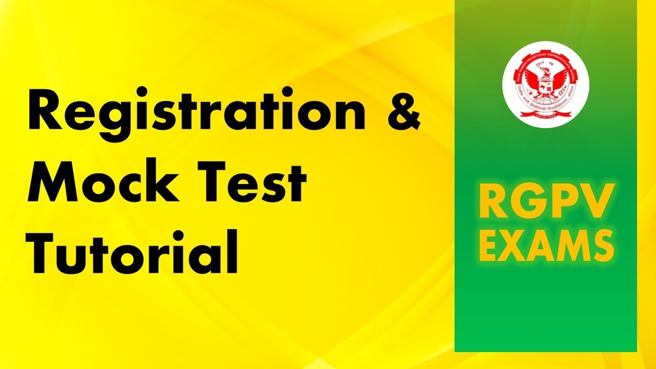 Registration & Mock Test Tutorial For Polytechnic Students || RGPV ...