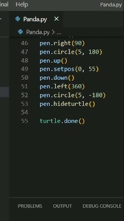 Draw a Panda using Turtle Python😲🔥| Python #shorts #coding - YouTube