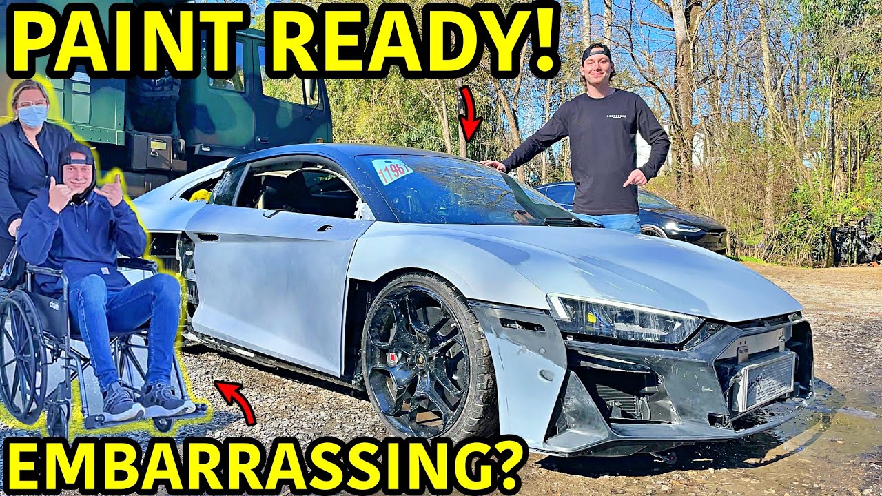 Rebuilding A Wrecked 2020 TWIN TURBO Audi R8 Part 9!!! - YouTube