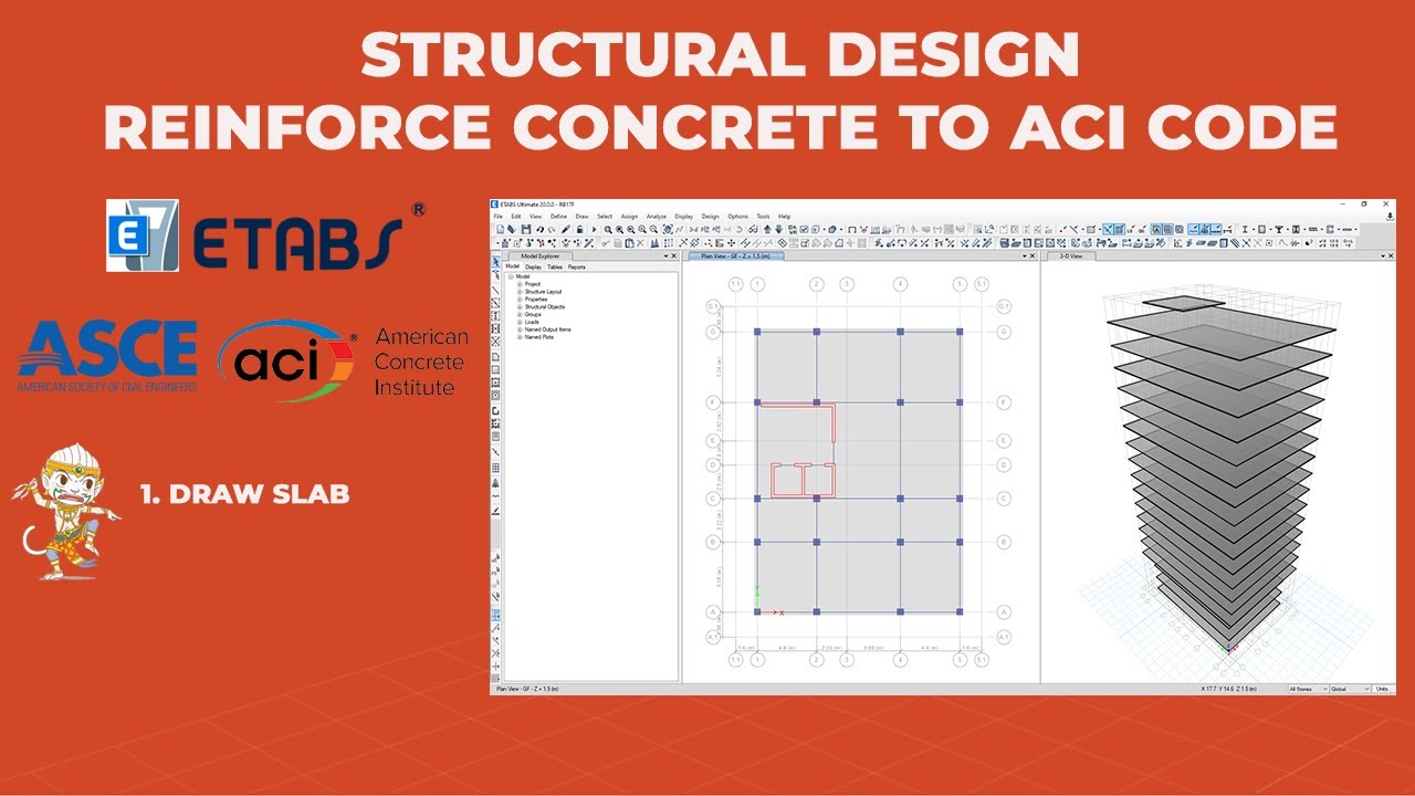 Lecture 06 RC Design CSI ETABS [Draw Slabs] - YouTube