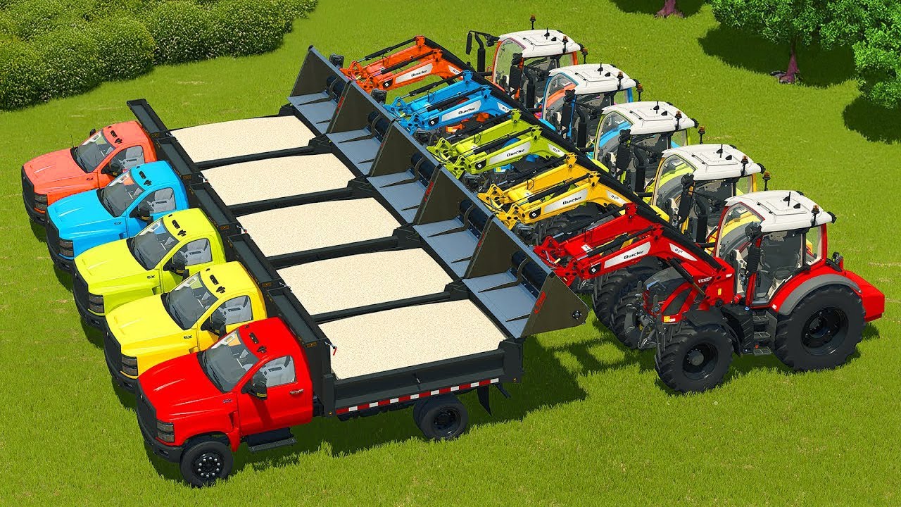 LOAD AND TRANSPORT RICE WITH FENDT TRACTORS - Farming Simulator 25 - YouTube