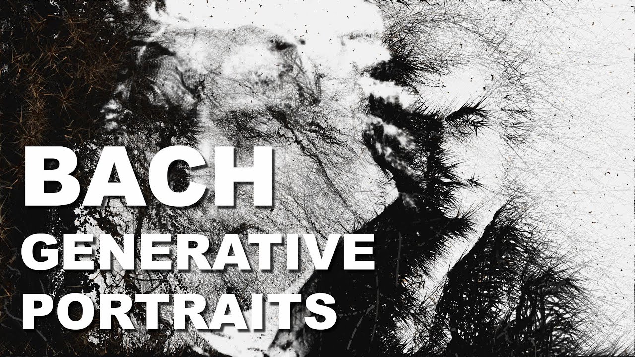 Animated portraits using Processing code | Johann Sebastian Bach #art # ...